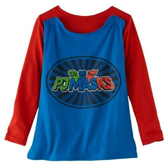 PJMasks | Shirts & Tops | Pj Masks Tee Shirt With Removable Cape Nwt ...